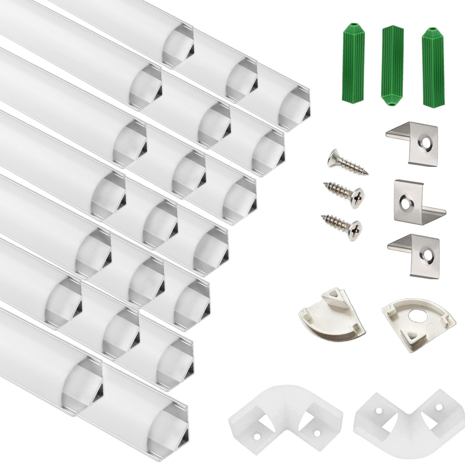 THMOOTHER UV Resistance 6.56FT V Shape LED Strip Channel Diffuser,20 ...