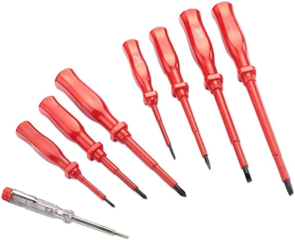 8pc Insulated Electricians Screwdriver and Mains Tester Set NEW ...