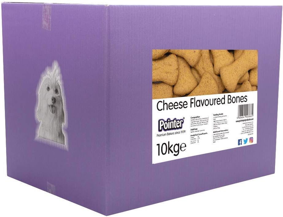 Pointer – Cheese Flavoured Bones – Oven Baked Dog Treats with No Added Artificial Flavours ...