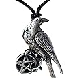 Amazon.com: Wiccan Jewelry Crow Raven Pentacle Pentagram Star Magick ...