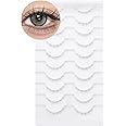 Amazon.com: outopen 10 Pairs Brown Bottom Lashes Strip Clear Band Brown ...