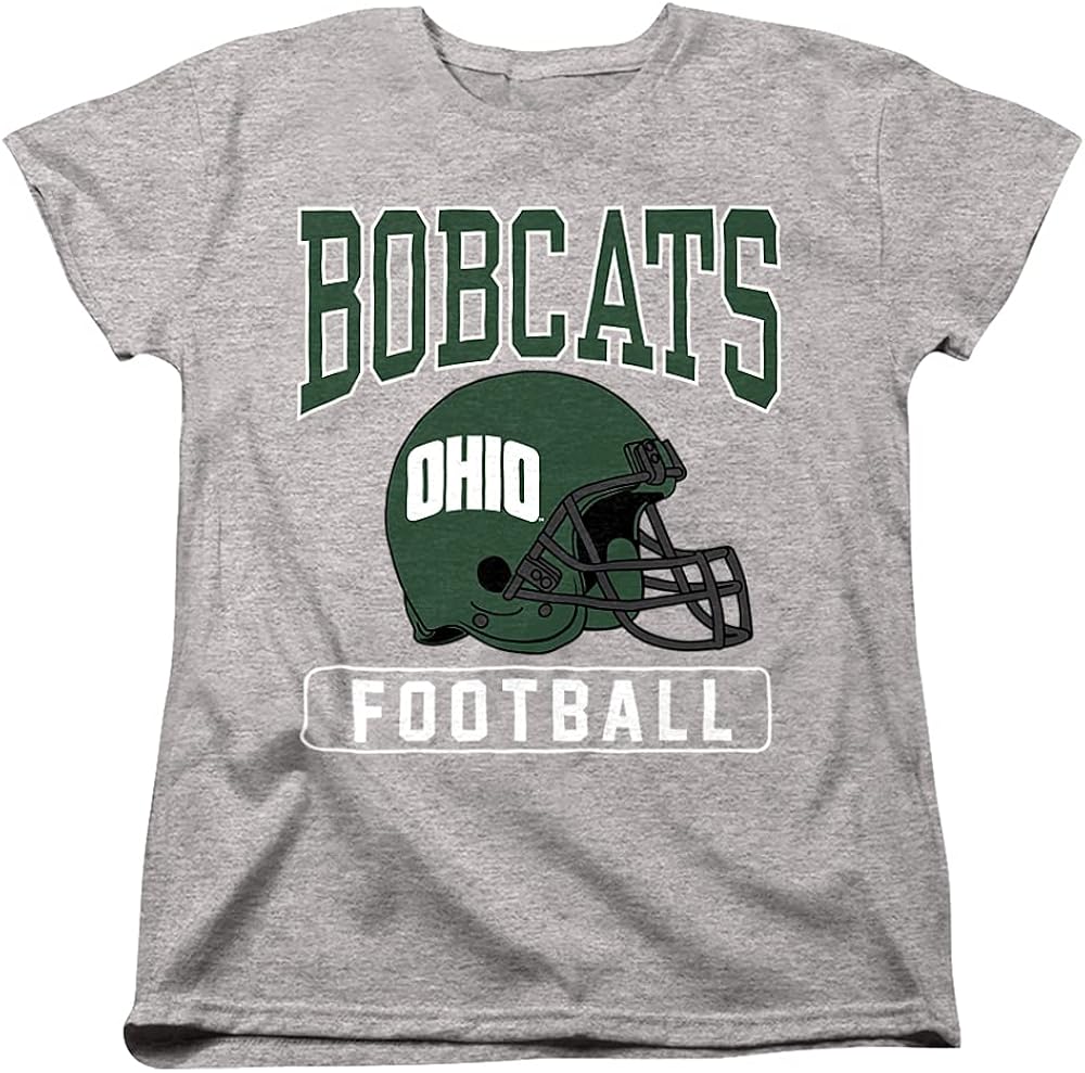 Amazon.com: Ohio University Official Football Helmet Women's T Shirt ...