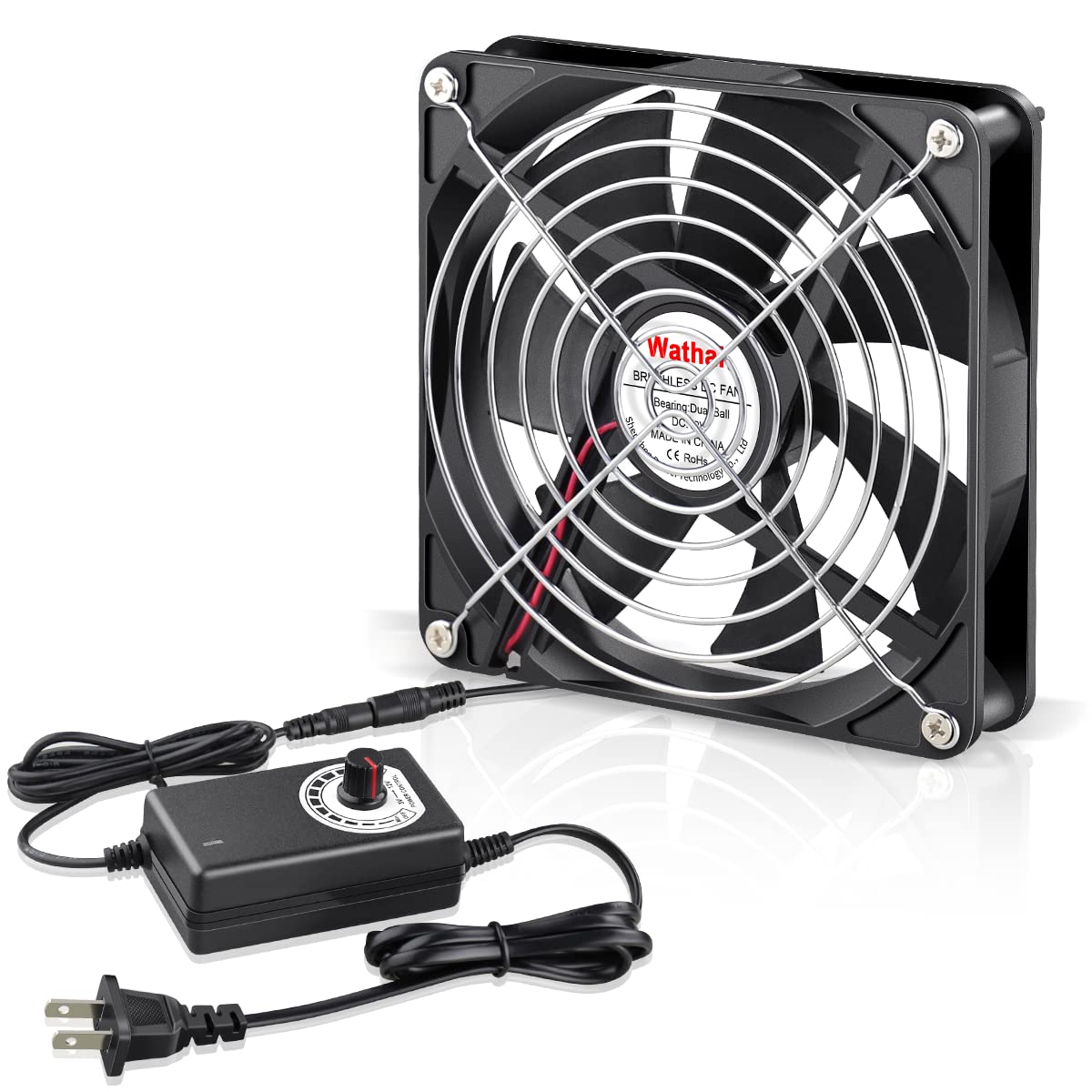 Wathai 140mm x 25mm Computer Fan with AC Plug 110V 120V 220V 240V ...