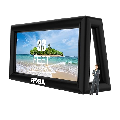 PPXIA Inflatable Movie Screen - Outdoor Projector Screen 33FT Blow Up ...