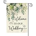 Amazon.com : Baccessor Floral Wedding Garden Flag 12.5 x 18 Inch Double ...