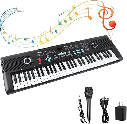 61 Keys Keyboard Piano, Electric Piano Music Keyboard with Teaching ...