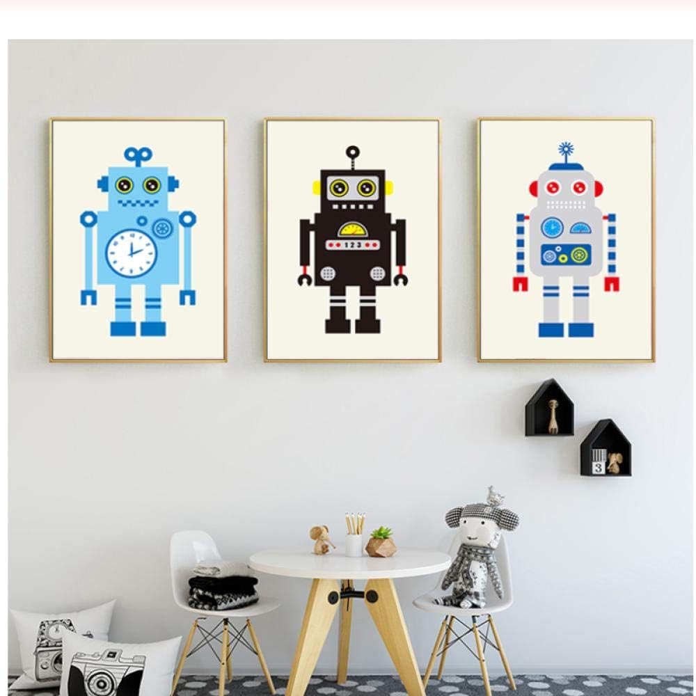 Mmdianpu Dibujos Animados Robot Lienzo Impresiones Pinturas vivero ...