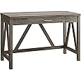 Amazon.com: Walker Edison Rustic Farmhouse Wood Computer Writing Desk ...