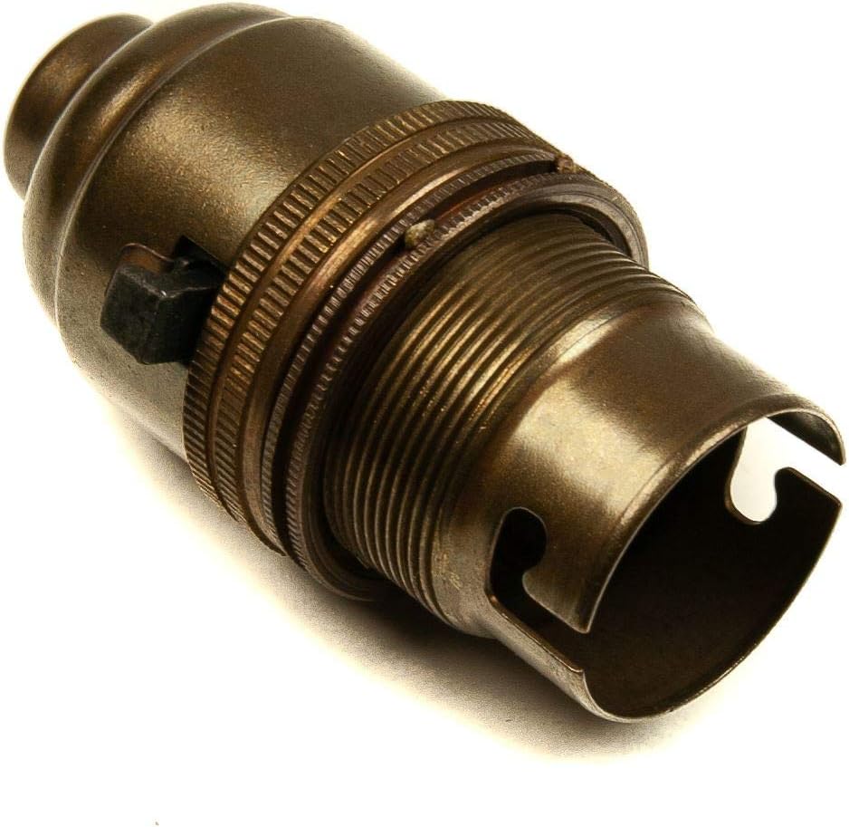 Switched Lamp Holder Old English Bayonet Cap (BC) (B22d) 10mm Screw ...
