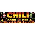 Amazon.com: Chili Cook Off Banner, 41x24 Inch Fabric Contest Banner ...