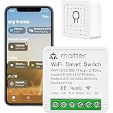 Matter Mini Smart Switch 16A DIY WiFi Relay Module, Wireless Light ...
