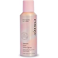 Amazon.com: Eva NYC Kweeen Silver Glitter Spray, Hair and Body Glitter ...