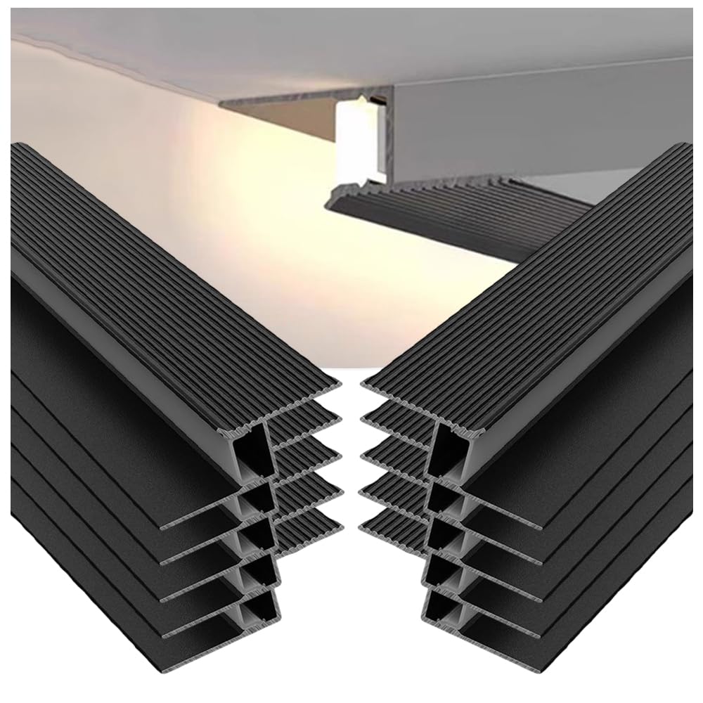 DGLILUAN Plaster in LED Aluminum Channel Z Shape 3.3 FT/1 Meter Trim ...