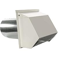 Speedi-Products SM-RWVD 8 Wall Vent Hood with Spring Damper, 8-Inch ...