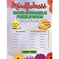 Mindfulness Word Scramble Puzzle Book for Adults: Large Print Word ...