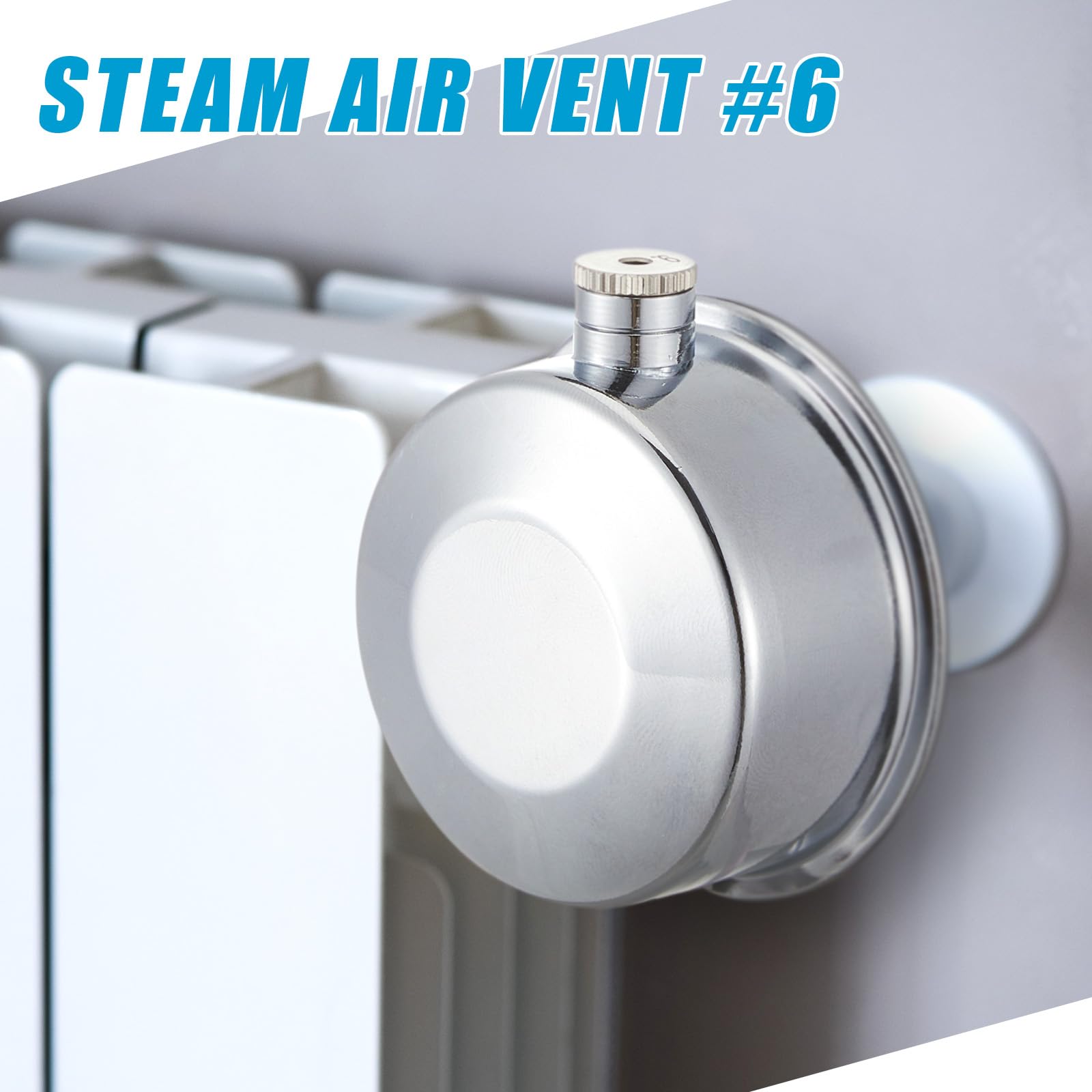 Gisafai 6 Pack Steam Radiator Air Valve #6 1/8 Inch Steam Air Vent ...