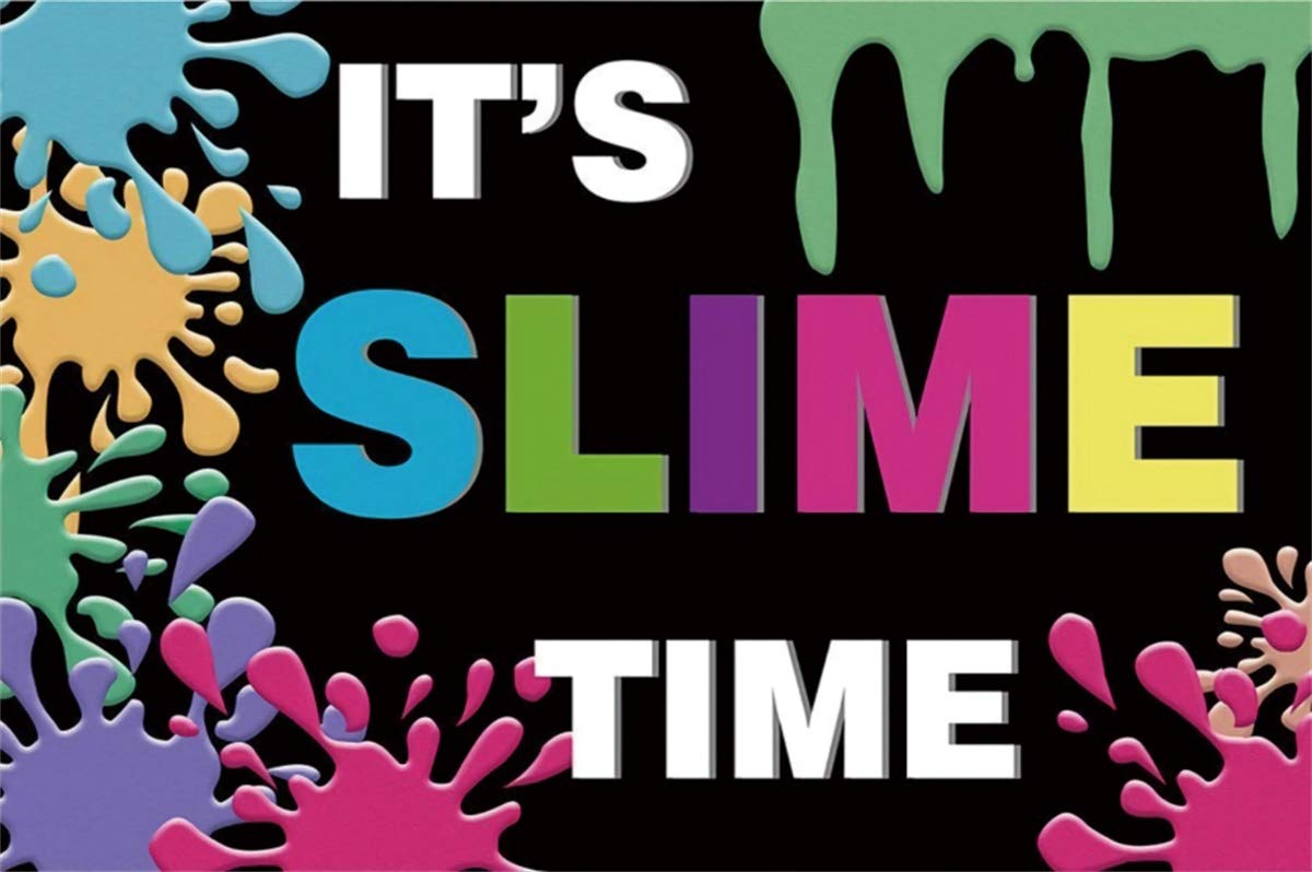 Yeele Its Slime Time Backdrop 5x3ft Kids Birthday Decoration ...