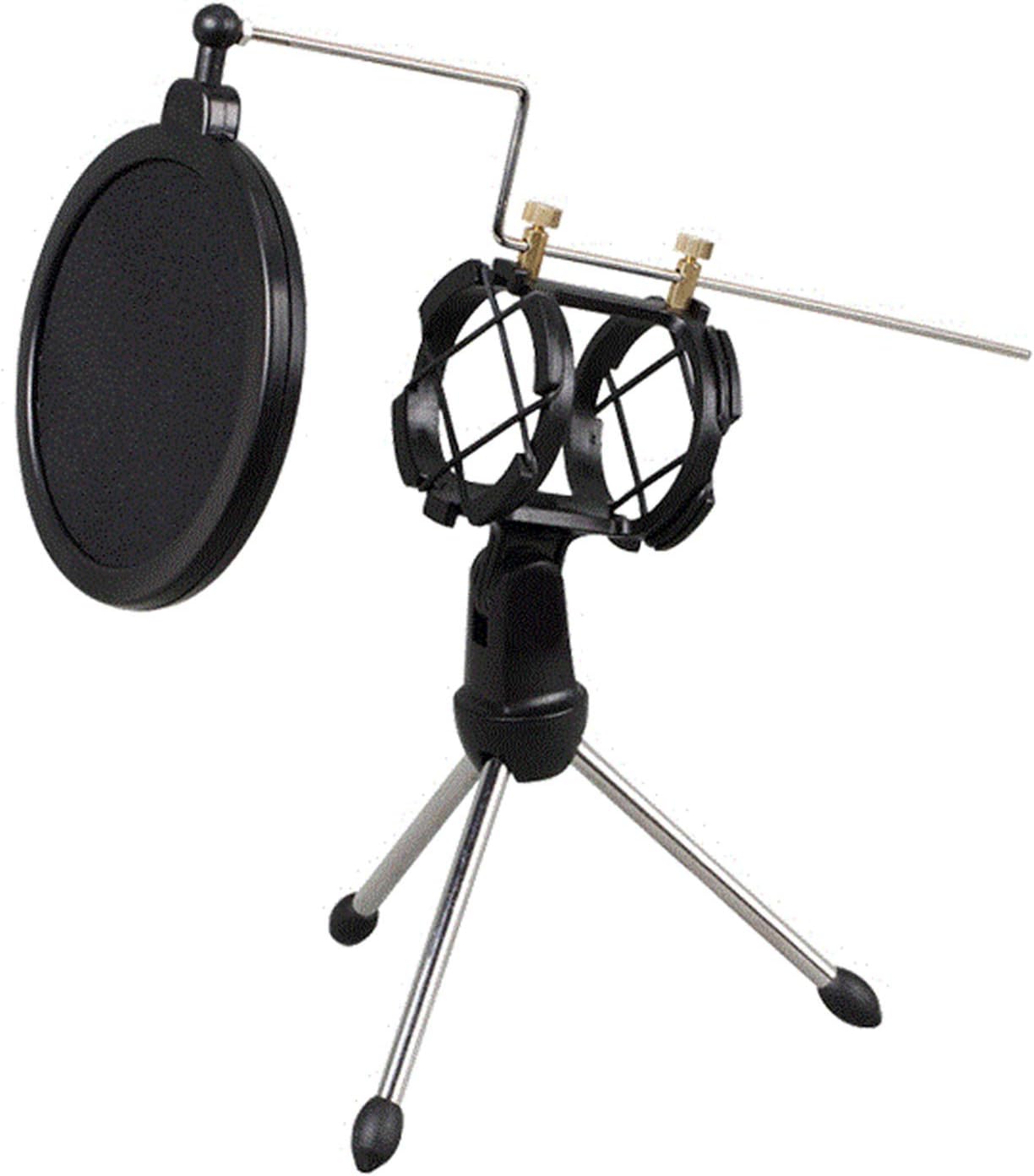 Adjustable Microphone Stand with Mic Pop Filter, Jsdoin Universal Mic ...