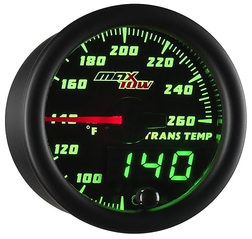 MaxTow Double Vision 260 F Transmission Temperature Gauge Kit ...