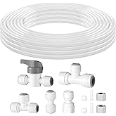 Professional 1/4" OD Tubing Water Line Kit for Refrigerator Ice Makers ...