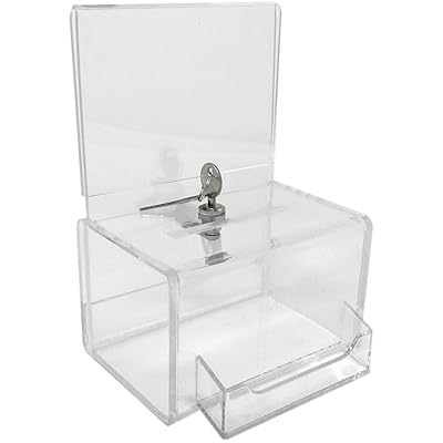 Clear Acrylic Mini Donation Box with Business Card Philippines | Ubuy