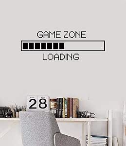 Amazon.com: Vinyl Wall Decal Game Zone Loading Wall Sticker Home Decor ...