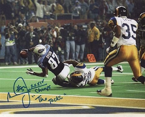 Mike Jones Rams Xxxiv Champs"the Tackle" Signed Autographed 8x10 Photo ...