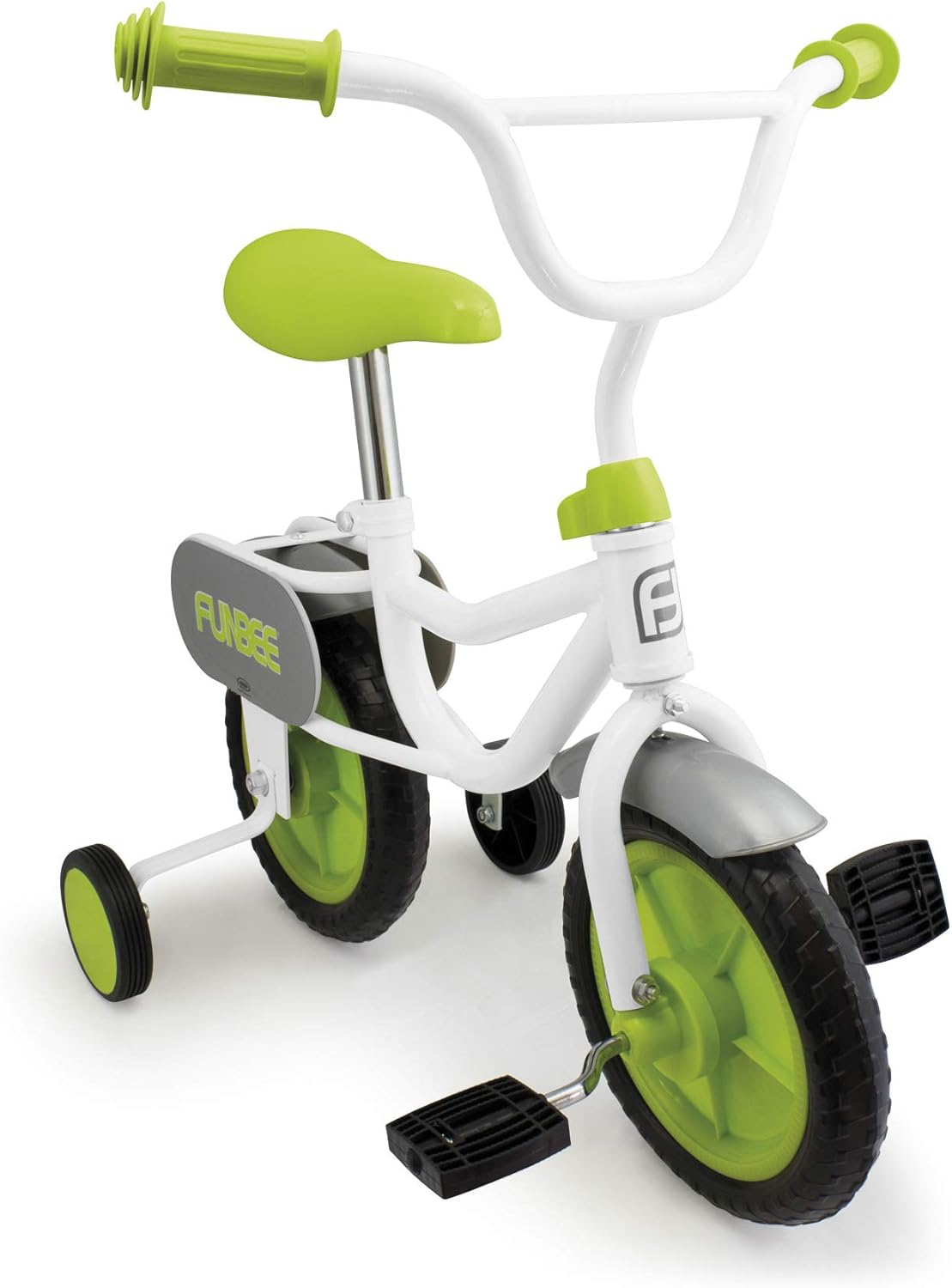 Funbee Kids’ OFUN370 Bike with Black Wheels, Multi-Colour, 10-Inch ...