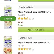 Alpro Almond Original U.H.T., 1L: Amazon.co.uk: Prime Pantry