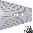Amazon.com: Slat Wall Paneling Garage Wall Organizer, Grey Slatwall ...
