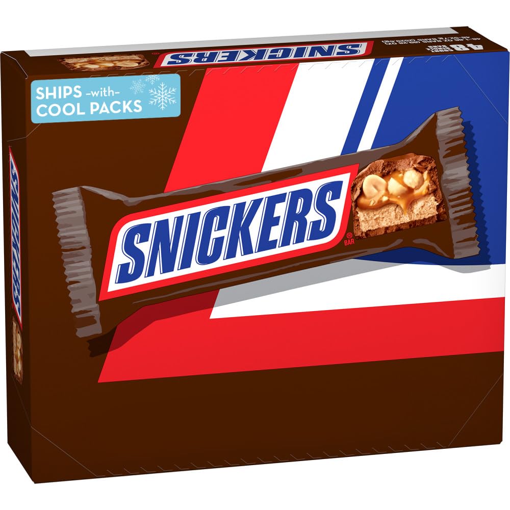 Mua SNICKERS Full Size Bulk Milk Chocolate Candy Bars, 1.86 oz Bar, 48 ...