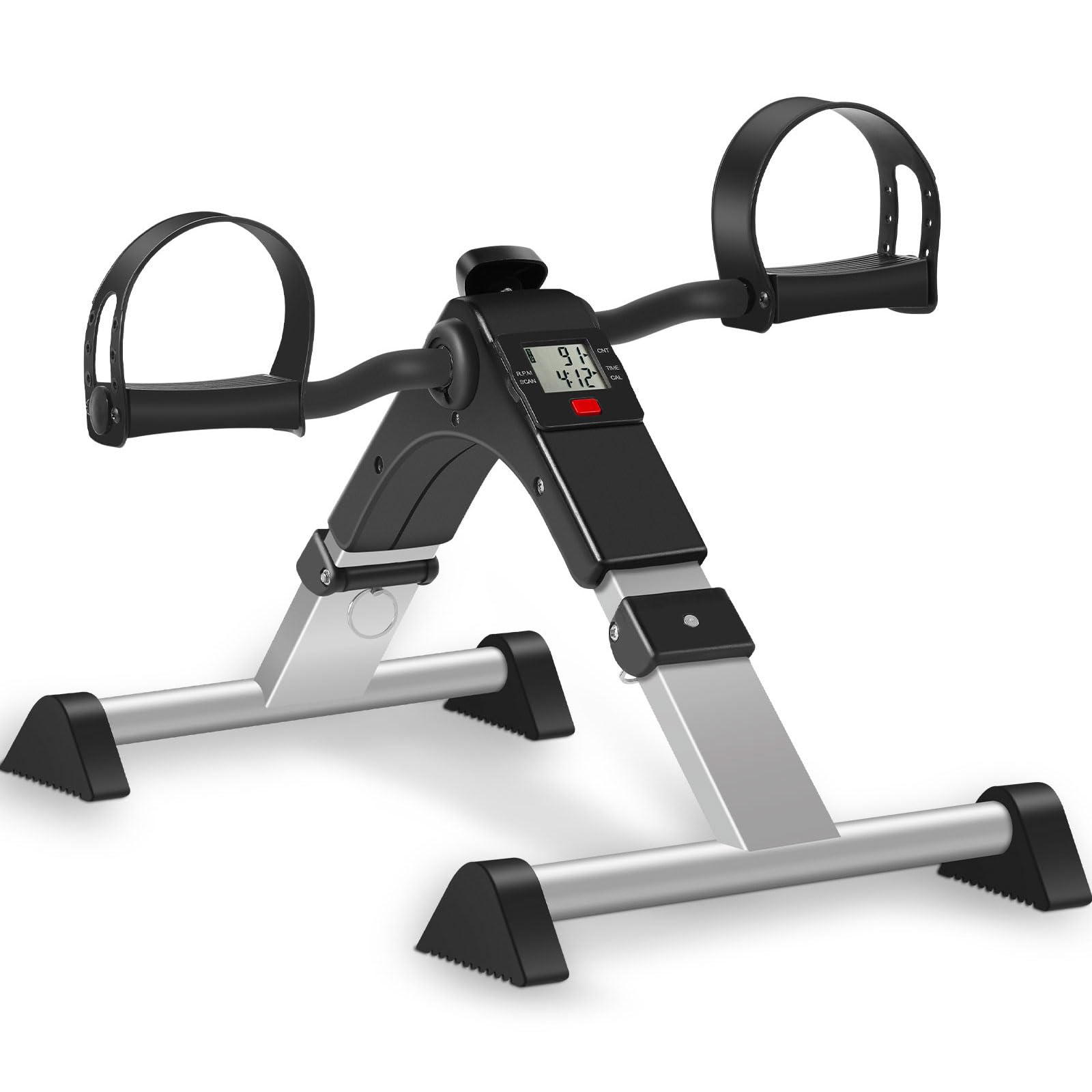 TABEKE Under Desk Bike Pedal Exerciser, Fully Assembled Folding Pedal ...