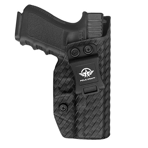 POLE.CRAFT Carbon Fiber IWB Kydex Holster for Glock 19 / Glock 19X / Glock 25 / Glock 44 45 (Gen ...