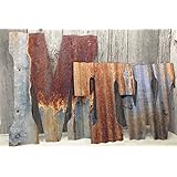 Amazon.com: Farmhouse Rustic 6 Inch Flat Metal Letters And Numbers Wall ...