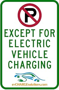 Amazon.com: No Parking Except for EV Charging Sign from ...
