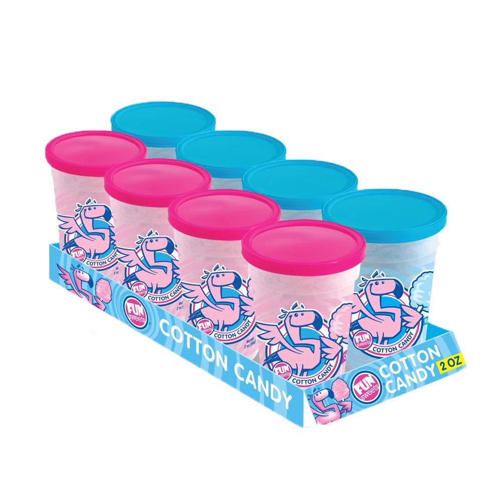 Amazon.com : Fun Sweets Cotton Candy (Cherry Berry & Blue Raspberry, 8 ...
