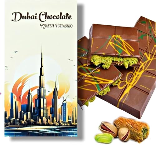 Dubai Chocolate Kunafa Pistachio Belgian Chocolate, 180g in Bahrain ...