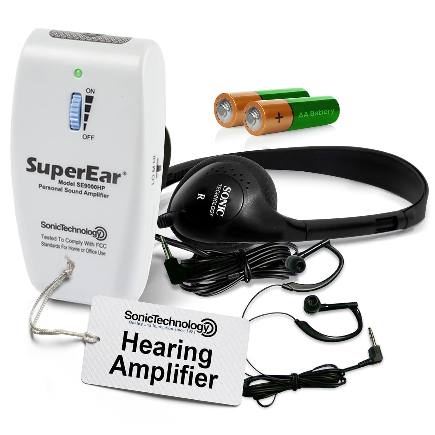 Mua SuperEar RECHARGEABLE Sound Amplifier with Both Stereo Headphones ...