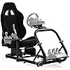 Dardoo Racing Simulator Cockpit Frame with Black Seat Fits for Logitech ...