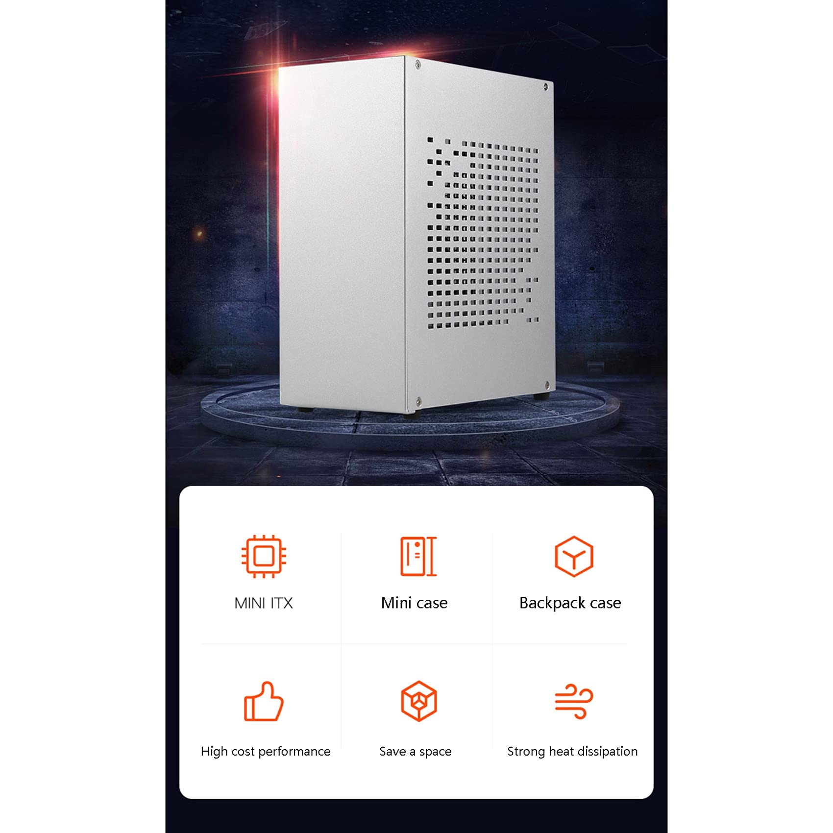 Mua A07 Mini ITX Computer Case Chassis HTPC Case USB3.0 ITX Enclosure with Graphics Card Cable(A ...