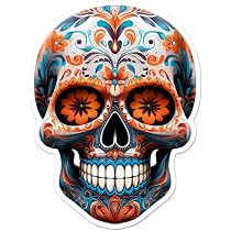 Calcomanías De Calaveras De Azúcar Para Autos Calcomanía De Acento