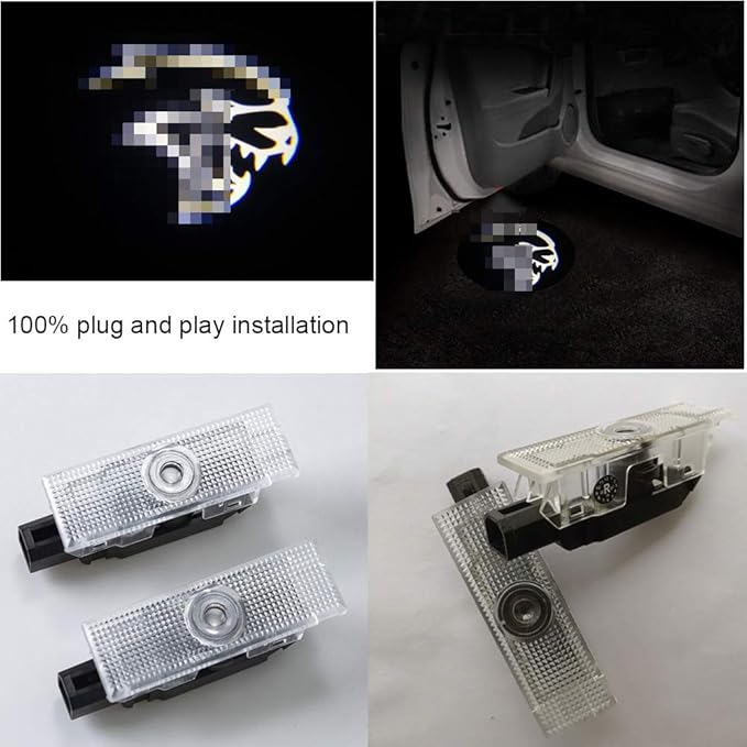 Amazon.com: 2pcs set Car LED Puddle Projector Ghost shadow logo light ...