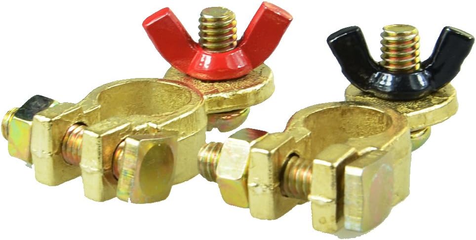 EDECOA Battery Terminals Connectors with Wing Nut 12 / 24V Battery ...