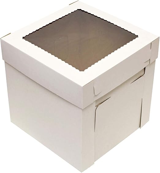 SpecialT Cake Boxes With Window 25pk 10 X 10 X 8 Inch White Bakery