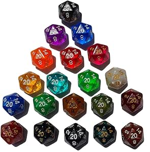 Amazon.com: The 20/20 Dice Pack | Twenty 20-Sided Dice : Toys & Games
