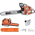 Amazon.com : PROYAMA 62CC Gas Powered Chainsaw, 20 Inch 2-Cycle Petrol Handheld Cordless Chain ...