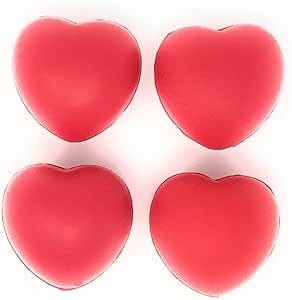 Amazon.com: 20 Bulk 3" Large Red Heart Stress Balls - Ideal for ...
