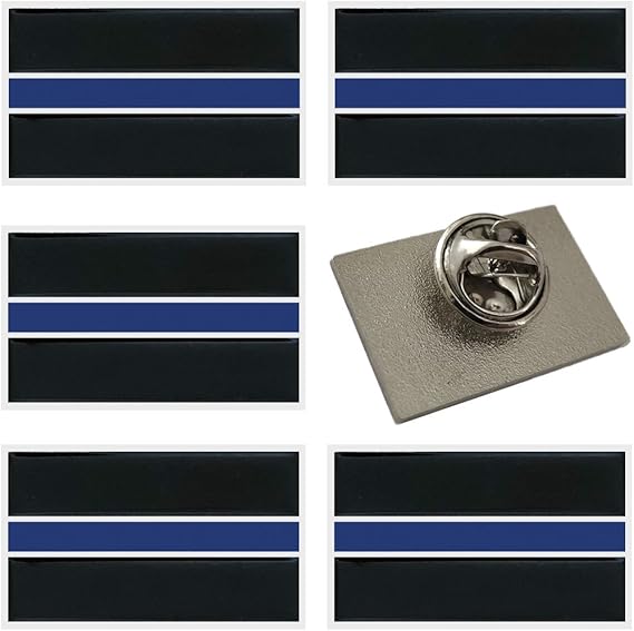 Amazon.com: Thin Blue Line Lapel Pins - Honor The Men & Women Of Law ...