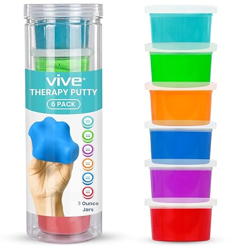 Vive Therapy Putty (6 Pack) - Putty for Hand - Stress Putty for Adults ...