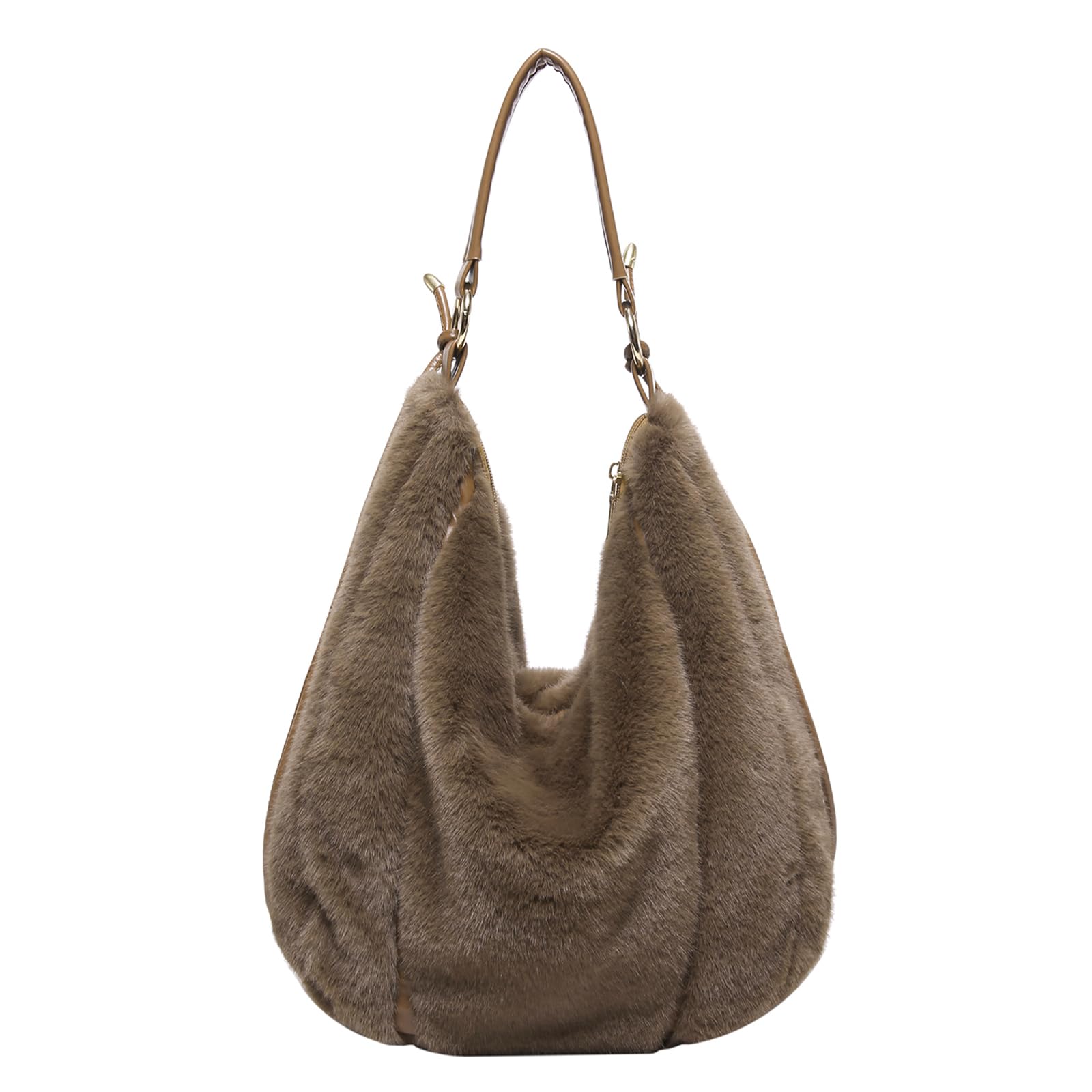 Mua Extolove Fluffy Tote Bag Winter Fuzzy Purses for Women Faux Fur Bag ...